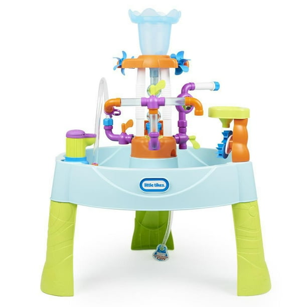Flowin' Fun Water Table with 13 Interchangeable Pipes, 3 Play Stations ...
