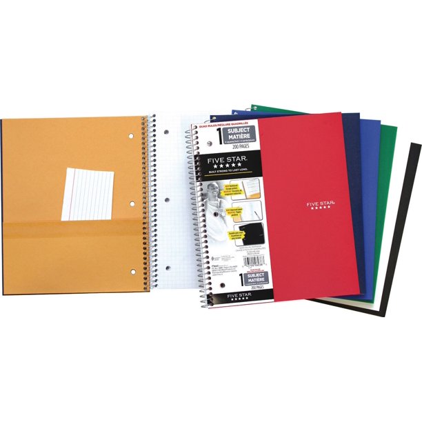 Five Star 1 Subject Wirebound Graph Rule Notebooks - Walmart.ca
