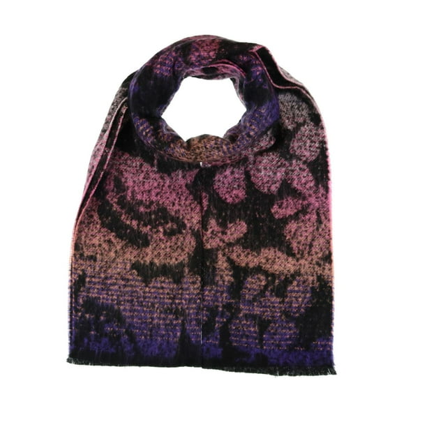 V. FRAAS Ladies Floral Boucle Woven Wrap Scarf - Berry - Walmart.ca