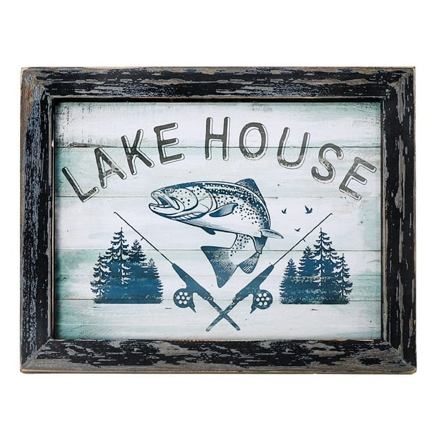 Wooden Lake House Fish Wall Decor - Walmart.ca
