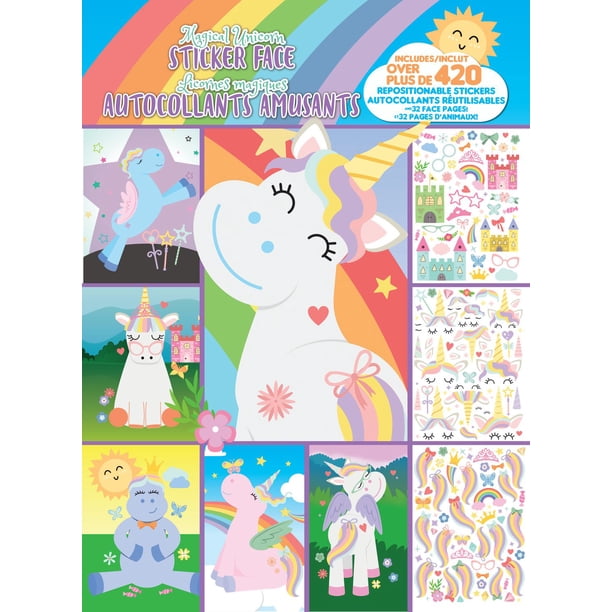 Magical Unicorn Sticker Face, Unicorn Sticker Face Book - Walmart.ca