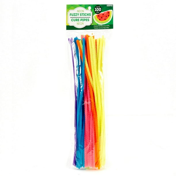 Horizon Group Usa Neon Fuzzy Sticks, Bendable, flexible & fuzzy ...
