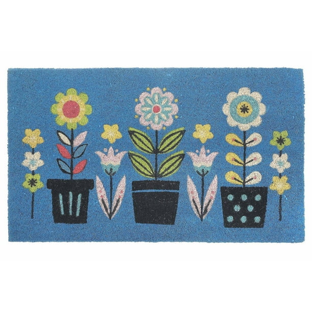 Coir Door Mat Triple Florals 18 X 30 - Walmart.ca