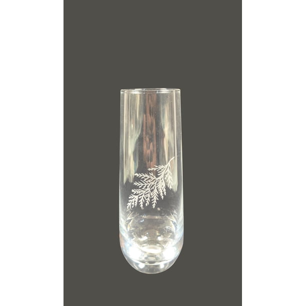 Holiday Time OJ Etch Stemless Champagne Glass, 100% Soda Lime Glass, 10 ...