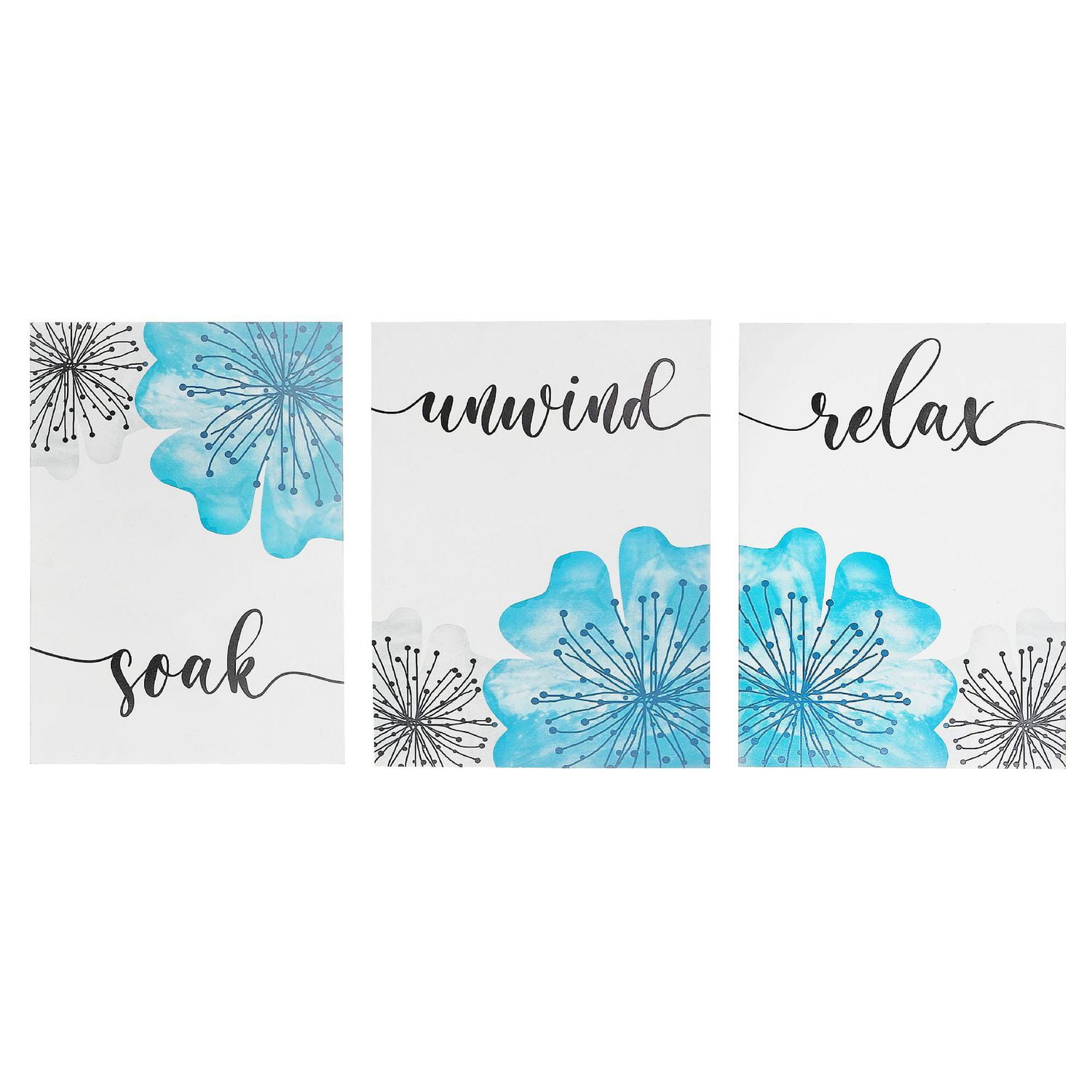 MDF Wall Sign Relax Soak Unwind - Set of 3 - Walmart.ca