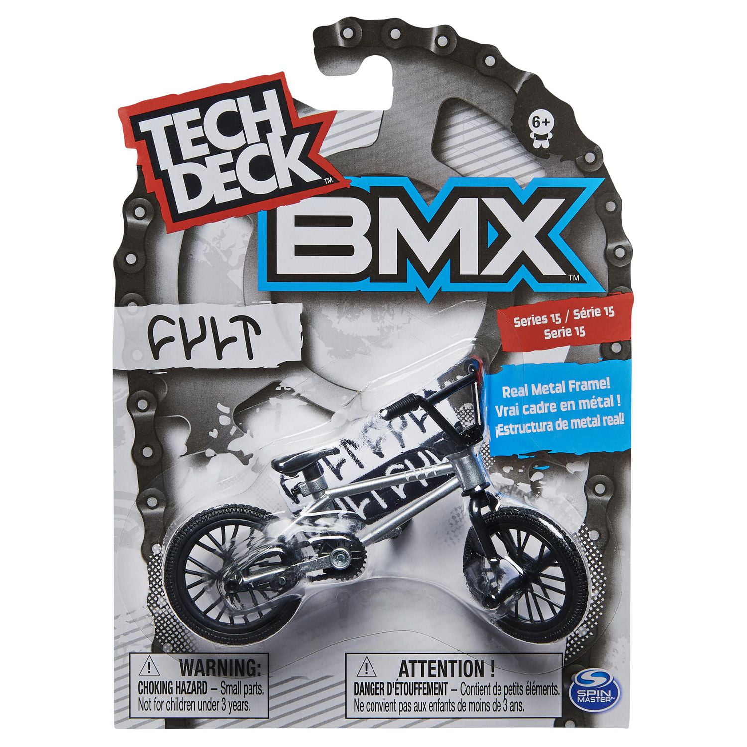 Tech Deck, BMX Finger Bike, Cult, Silver/Black, Series 15 | Walmart Canada