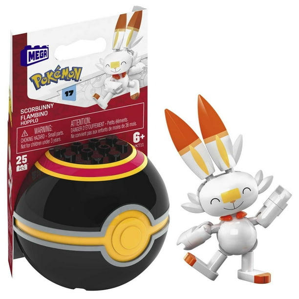 Pokémon Action Figure Building Set, Buildable and Posable Scorbunny ...
