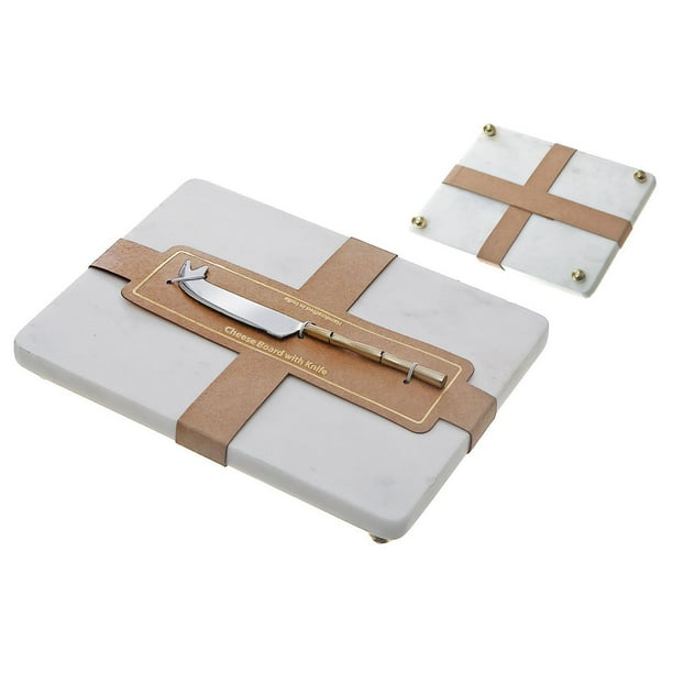 White Marble Rectangle Cheese Board & Spreader - Walmart.ca