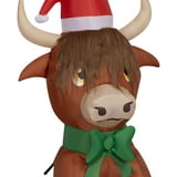 Christmas Inflatable Highland Cow with Santa Hat - Walmart.ca