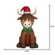 Christmas Inflatable Highland Cow with Santa Hat - Walmart.ca