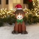 Christmas Inflatable Highland Cow with Santa Hat - Walmart.ca