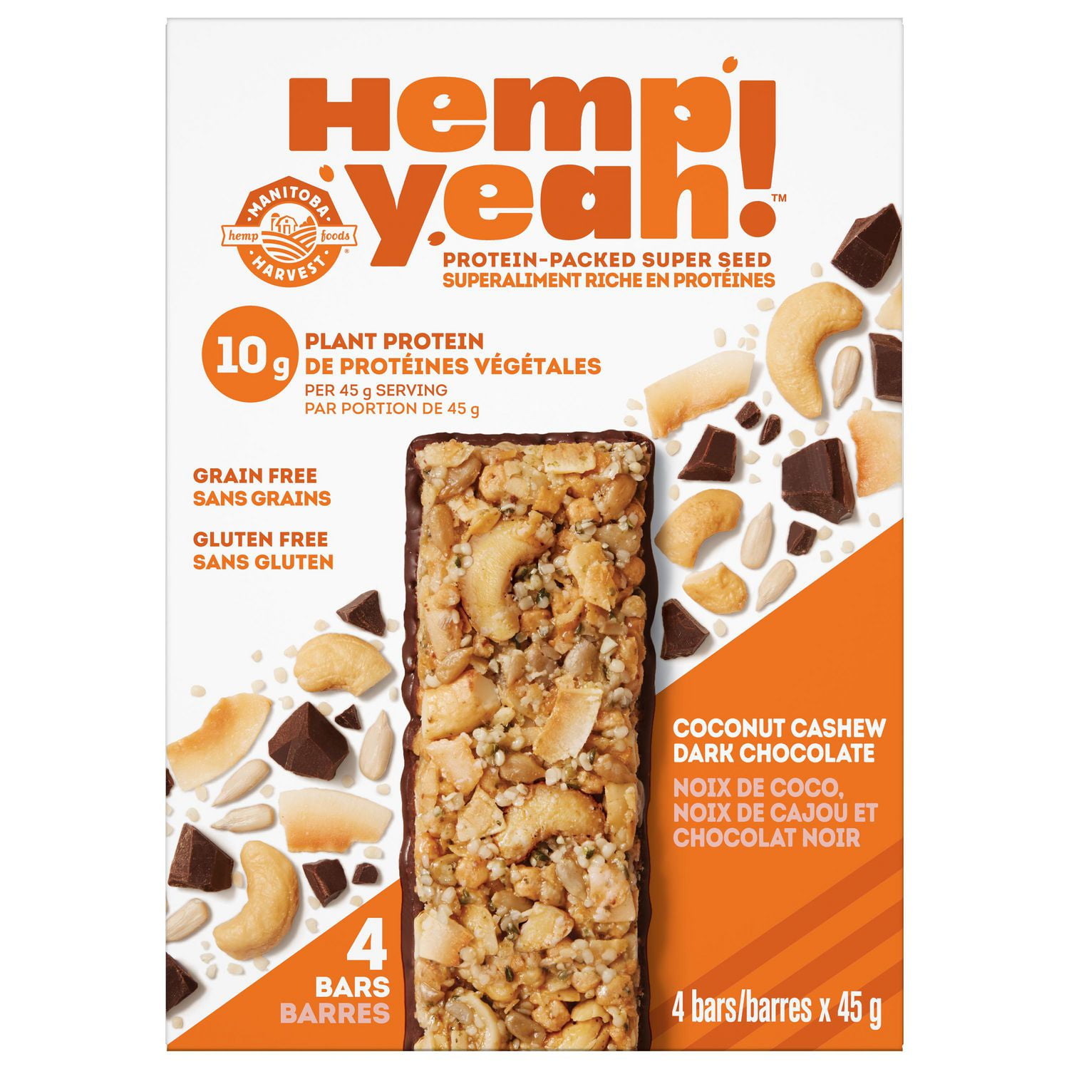 Hemp Yeah Bar Dark Chocolate Coconut Cashew | Walmart Canada