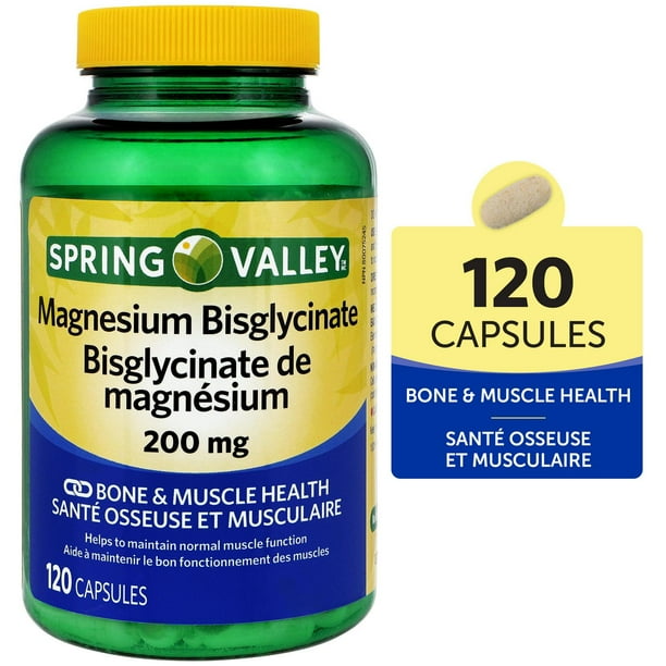 Spring Valley Magnesium Bisglycinate 200mg - Walmart.ca