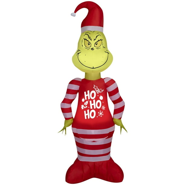 Christmas Inflatable Grinch in Christmas Pajamas, Christmas Inflatable ...