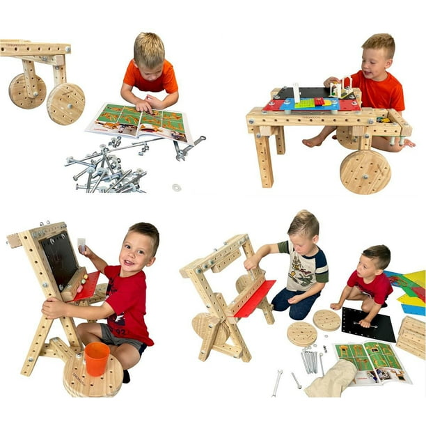 Woodmobiel by Funphix Starter Kit | Modular Construction Toy with 18 ...