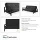 Mainstays Black Metal Arm Futon Frame with 6 inch Full Size Mattress ...