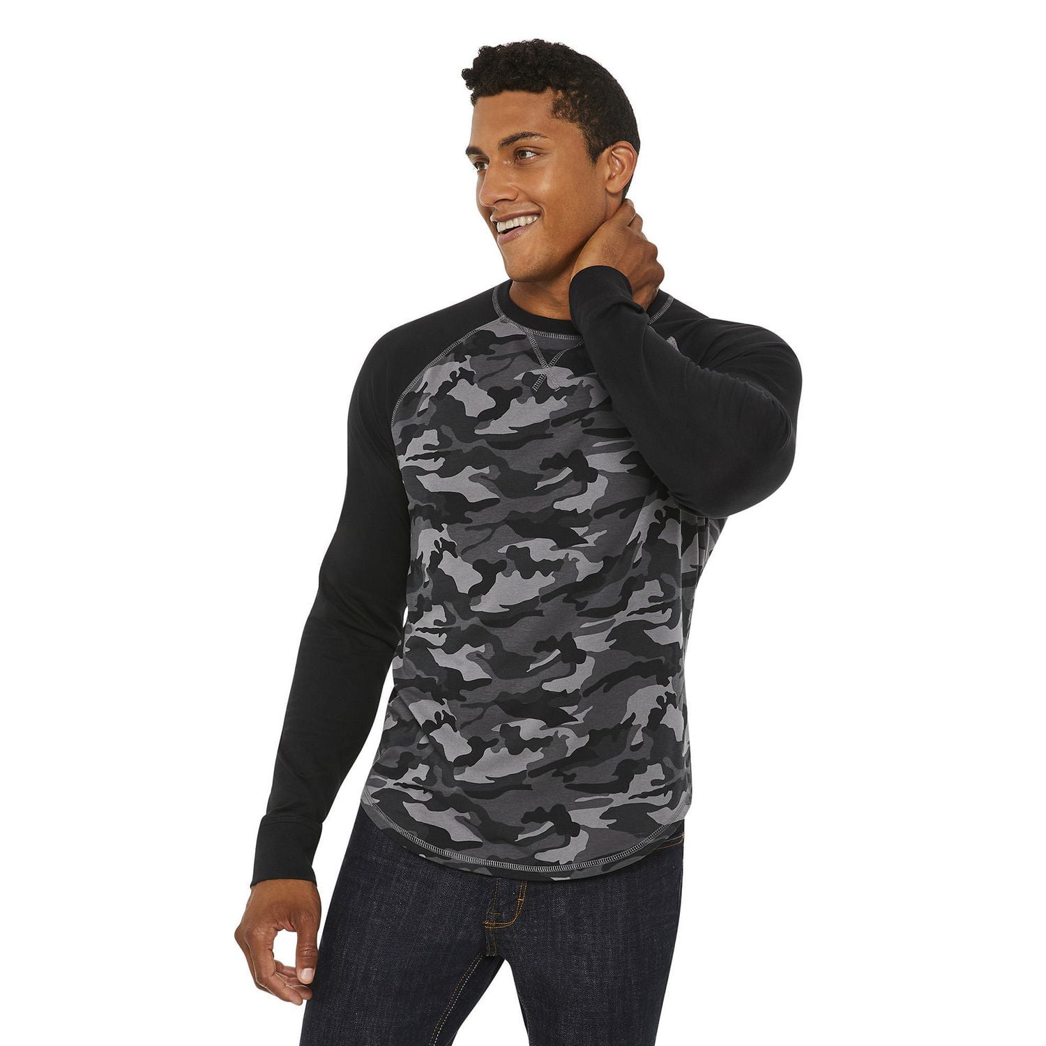 George Men's Long Sleeve Raglan Tee | Walmart Canada