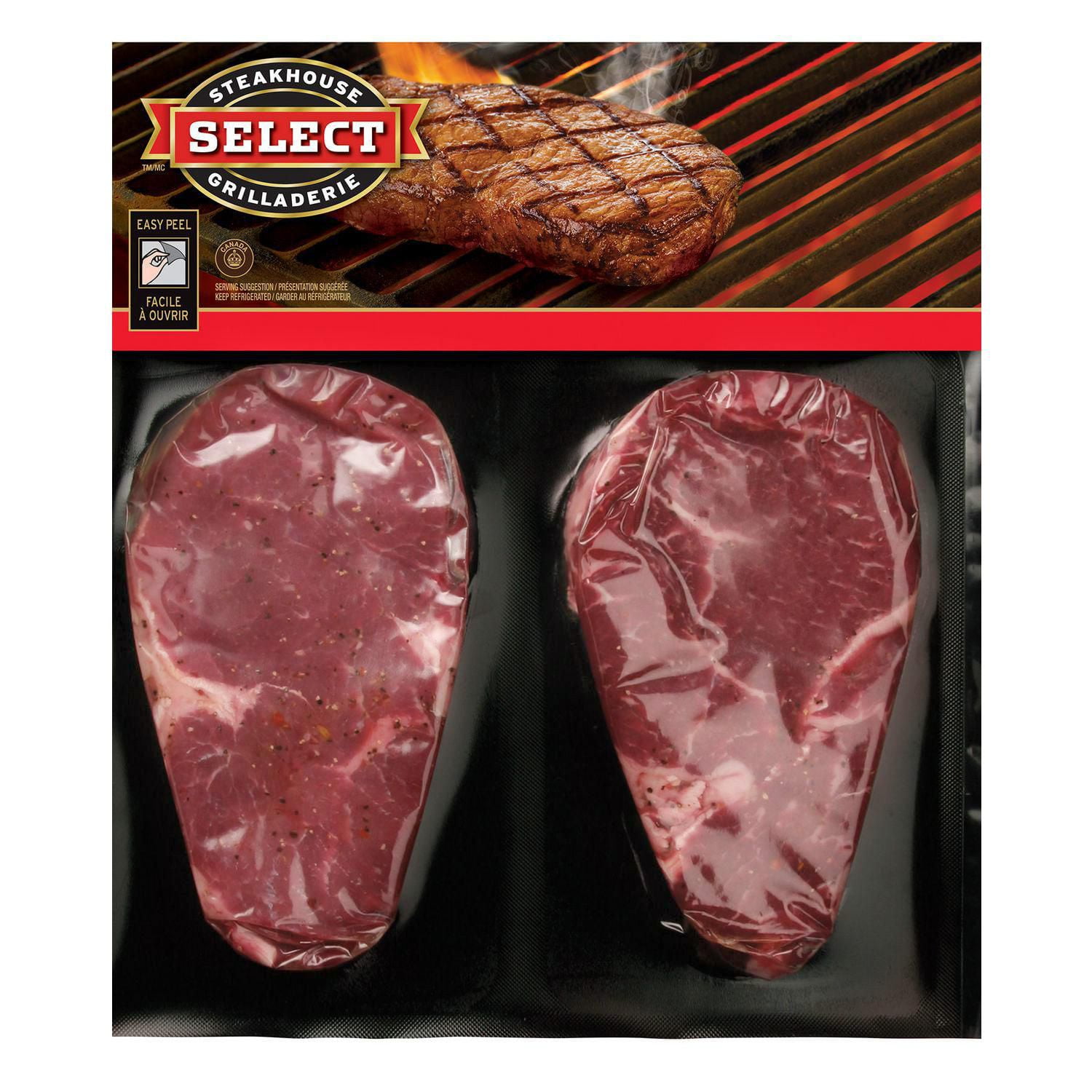 Steakhouse Select Seasoned Beef Rib-eye Steak with Salt And Cracked ...