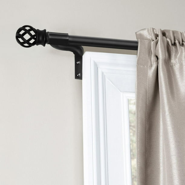 Smart Rods No Measuring Easy Install Adjustable Cafe Window Rod with ...