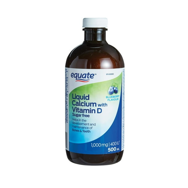 Equate Blueberry Liquid Calcium with Vitamin D 1,000mg/400 IU - Walmart.ca