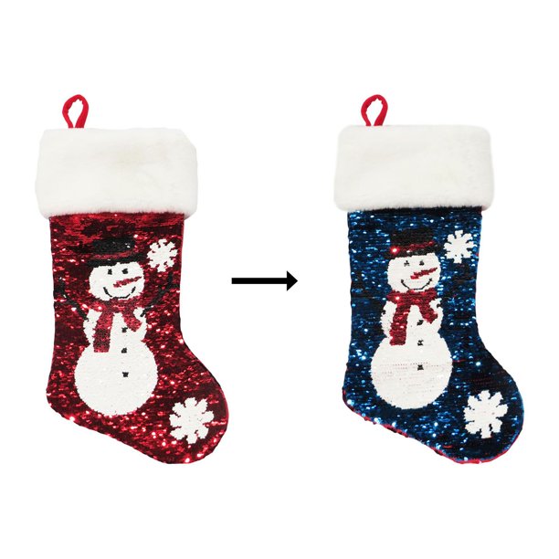 Holiday Time 20 inches Reversible Sequins Stocking - Walmart.ca