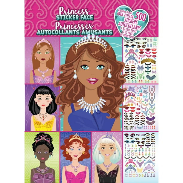 Princess Create a Face Sticker Book, Princess Sticker Face Book ...
