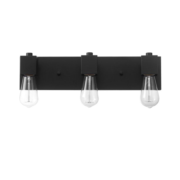 Trento 18" 3-Light Matte Black Vanity Light - Walmart.ca