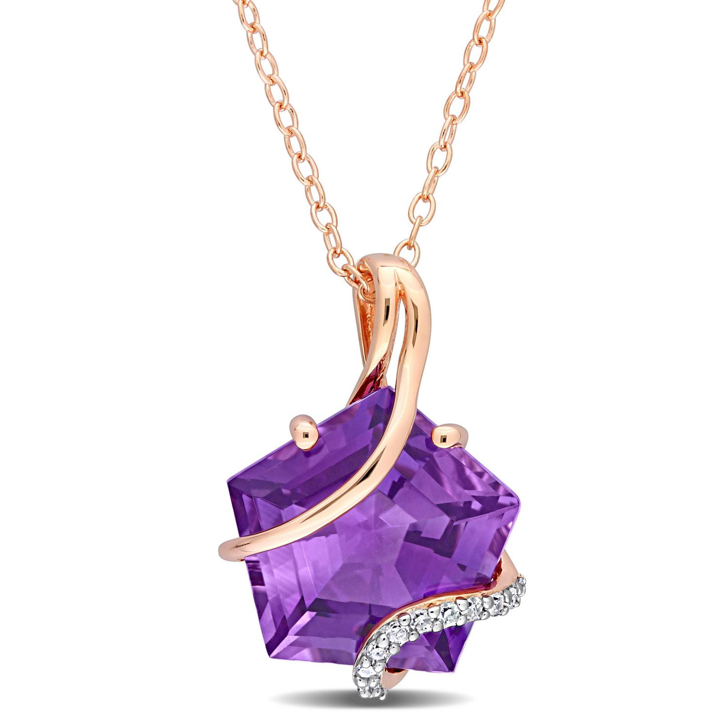 Click here for Miabella 6 Carat T. G.W. Amethyst And Diamond Acce... prices