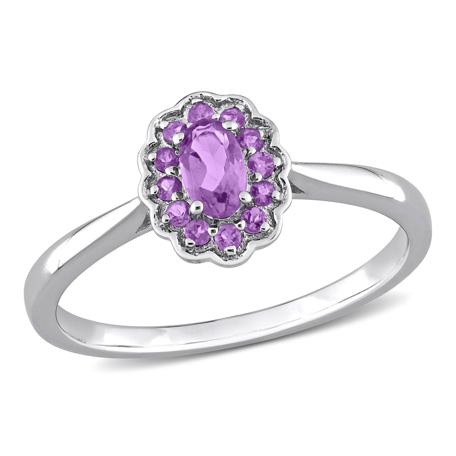 Click here for Miabella 1/3 Carat T. G.W. Amethyst Sterling Silve... prices