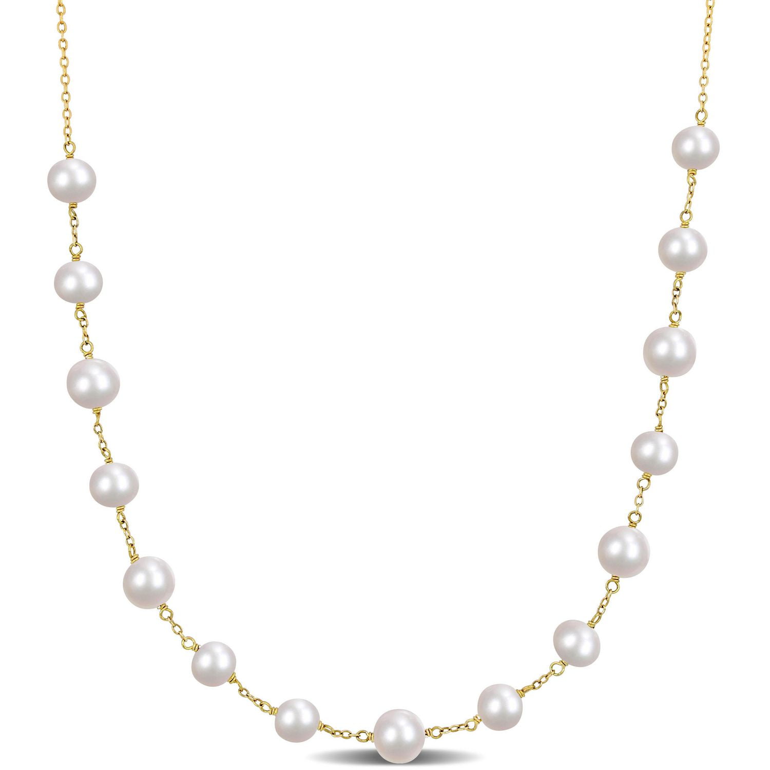 Click here for Miabella Cultured Freshwater Pearl 18kt Yellow Gol... prices
