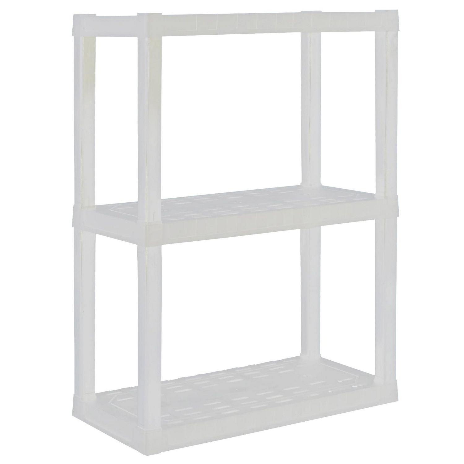 Hyper Tough Plastic Shelves Garage Storage Shelving Unit 3-Tier 39"H x ...