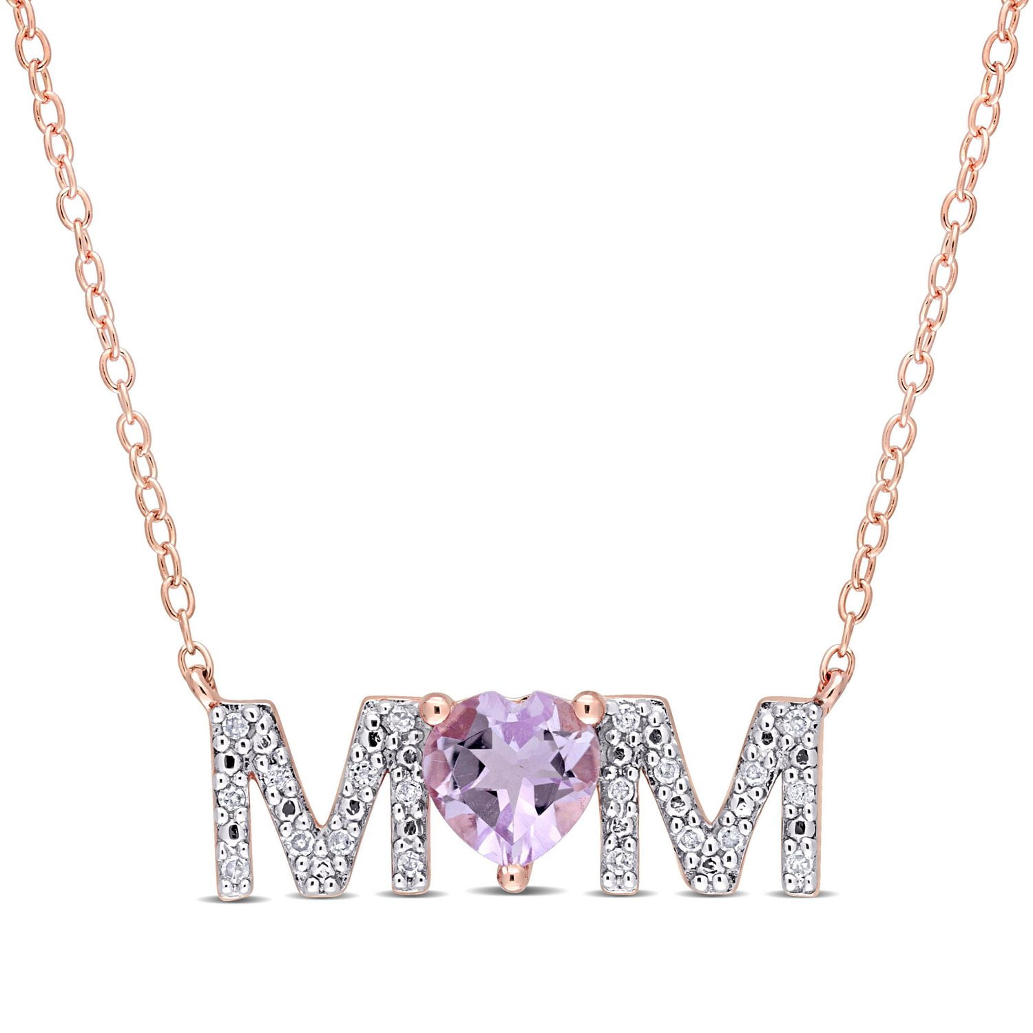 Click here for Miabella 1/2 Carat T. G.W. Pink Amethyst And 1/10... prices