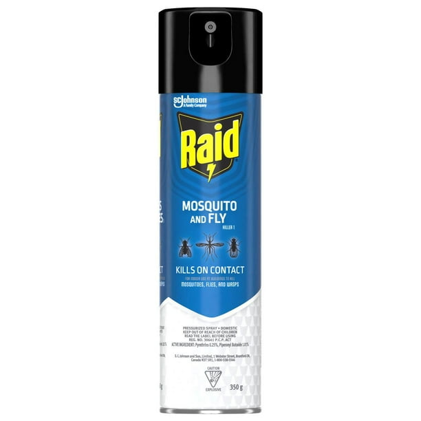 Raid Mosquito and Fly Insect Killer, Kills Listed Bugs on Contact, For ...