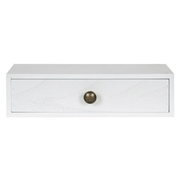 Hometrends 1 Drawer Floating Shelf White - Walmart.ca