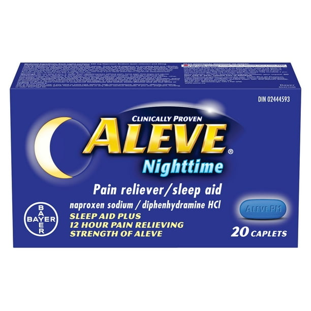 ALEVE Nighttime, Pain Reliever and Sleep Aid, Naproxen Sodium, 20 ...