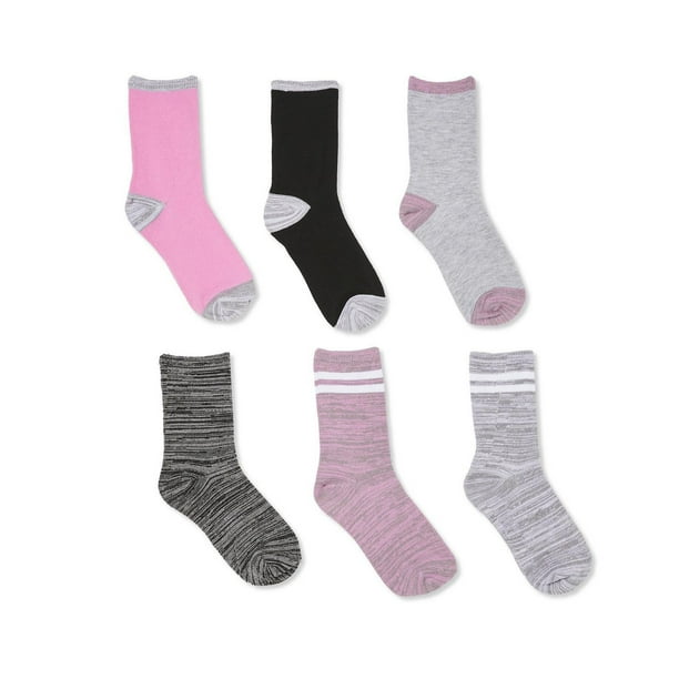 George Girls' Crew Socks 6-Pack - Walmart.ca