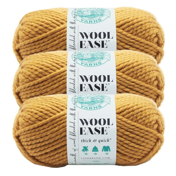 Lion Brand Wool-Ease Thick & Quick Yarn #6 Super Chunky Wool Acrylic ...