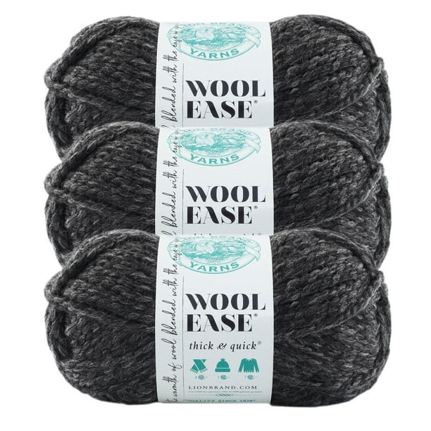 Lion Brand Wool-Ease Thick & Quick Yarn #6 Super Chunky Wool Acrylic ...