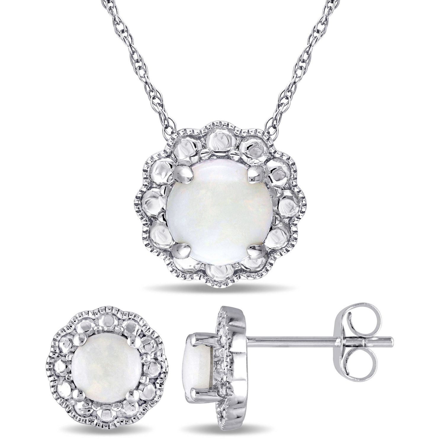 Click here for Miabella 1-3/8 Carat T. G.W. Opal 10 K White Gold... prices