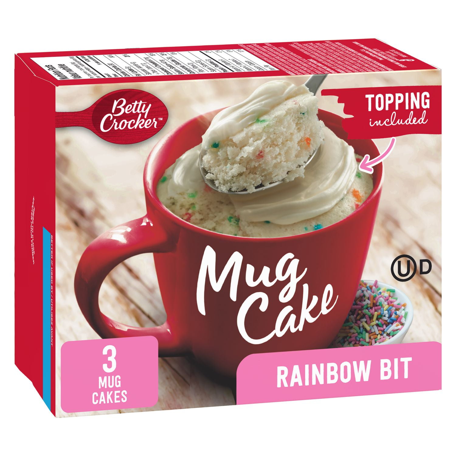 Betty Crocker Mug Cake Rainbow Bit with Vanilla Flavoured Frosting ...