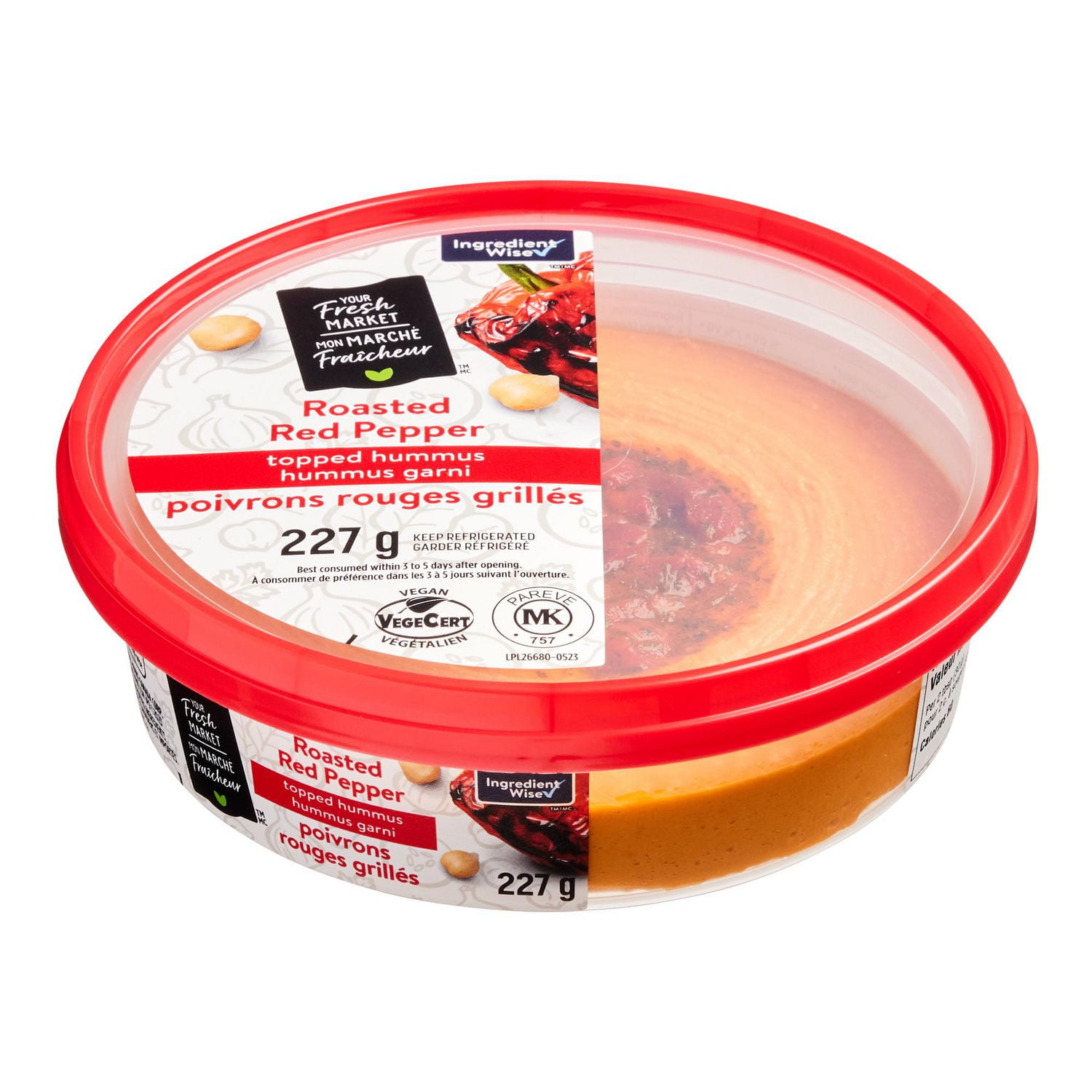 Click here for Your Fresh Market Roasted Red Pepper Topped Hummus prices