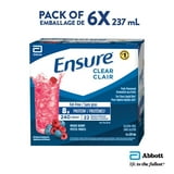 Ensure Clear, Clear Liquid Nutrition Drink, Refreshing Fruit Flavoured ...