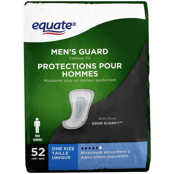Equate Men's Maximum Absorbency Guard, 52 Guards - Walmart.ca