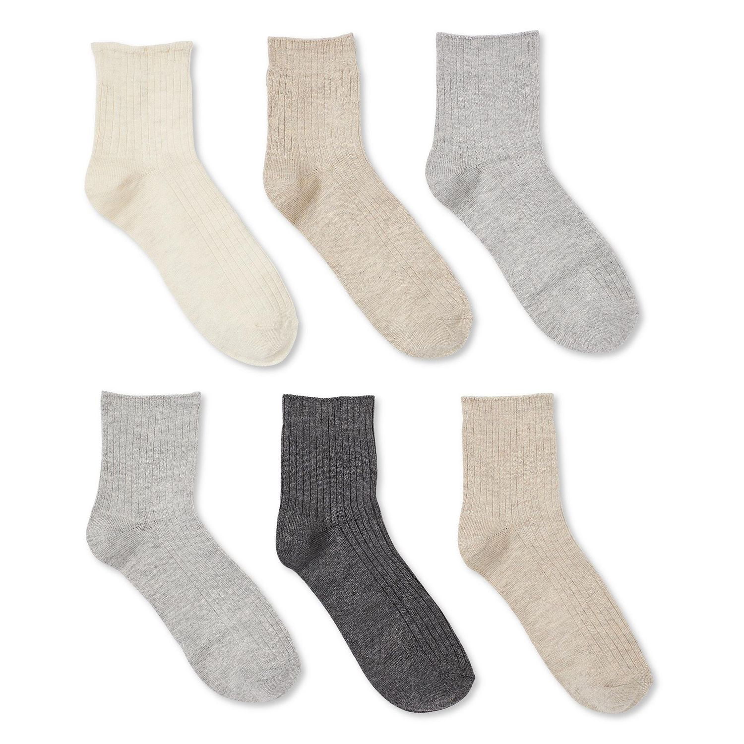 Click here for George Womens Quarter-Crew Socks 6-Pack 4-10 prices