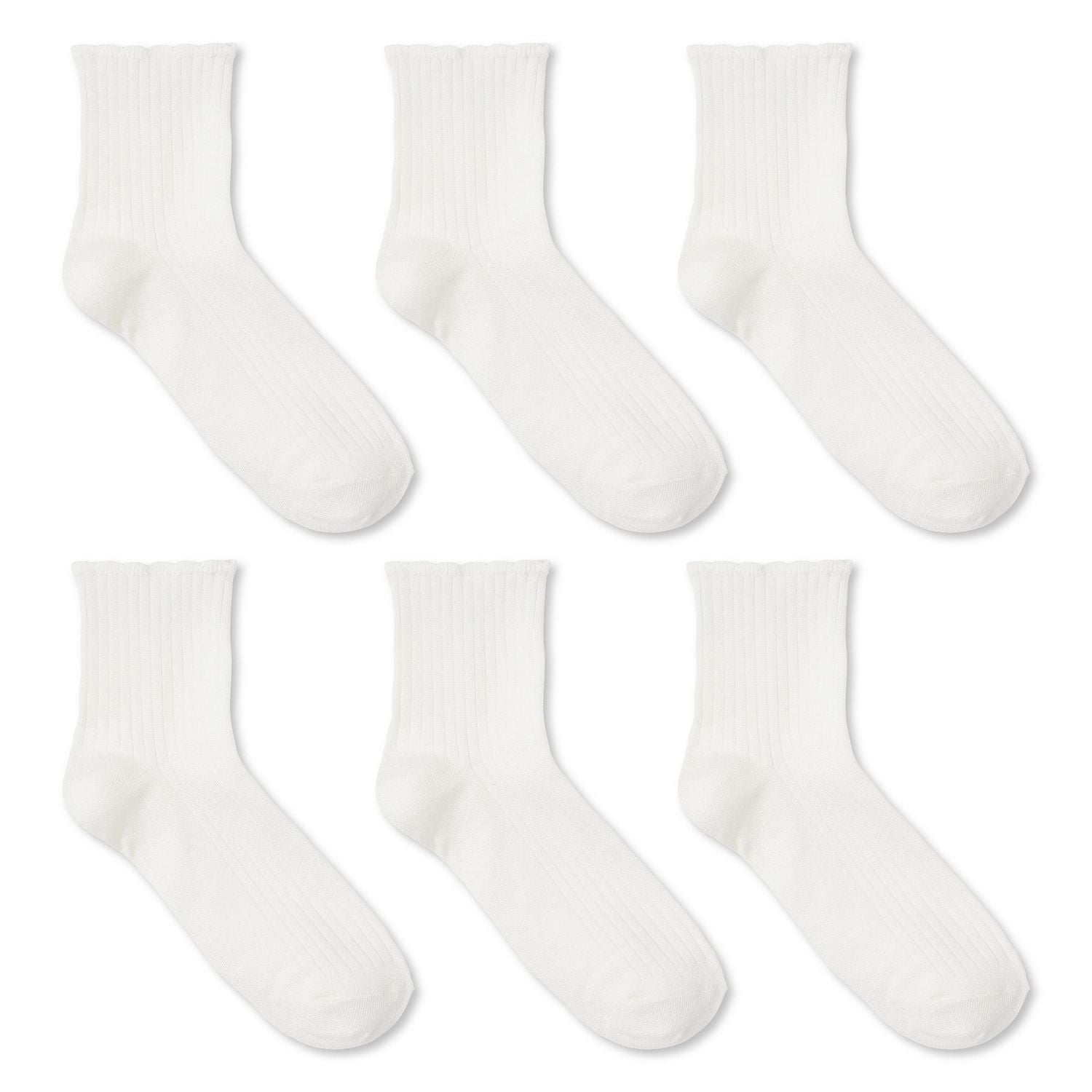 Click here for George Womens Quarter-Crew Socks 6-Pack 4-10 prices
