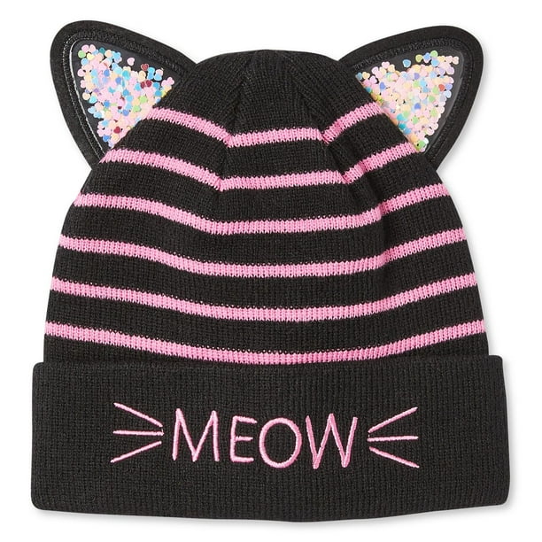 George Girls' Striped Toque with Sequin Ears - Walmart.ca