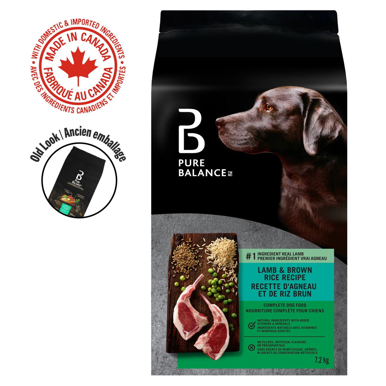 Pure Balance Lamb & Brown Rice Recipe Dry Dog Food, 100 g, 3.6 kg, 7.2 ...