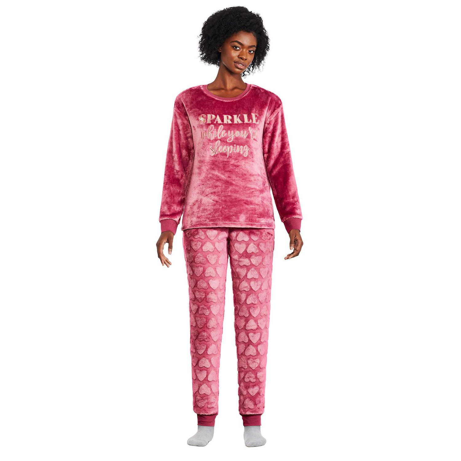 George Women's Plush Pajamas 2-Piece Set - Walmart.ca
