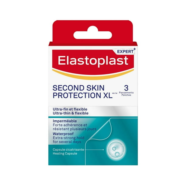 Elastoplast Second Skin Protection XL Hydrocolloid Patches, Ultra Thin ...