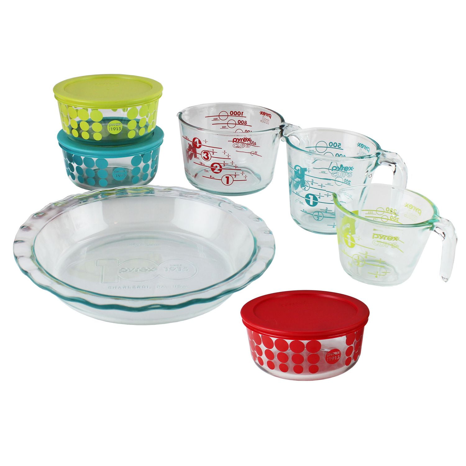 PYREX 100th Anniversary Glass Prep Bake And Store Vintage Set, 10 Piece ...